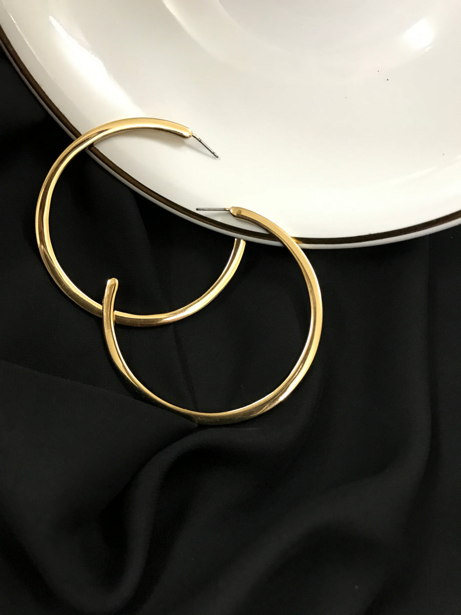 plain Golden hoop – Links Fashion